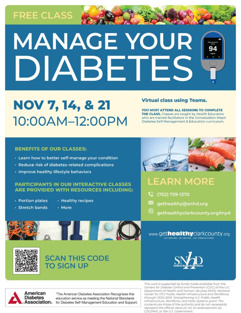 Diabetes Self Management Class - Get Healthy Clark County